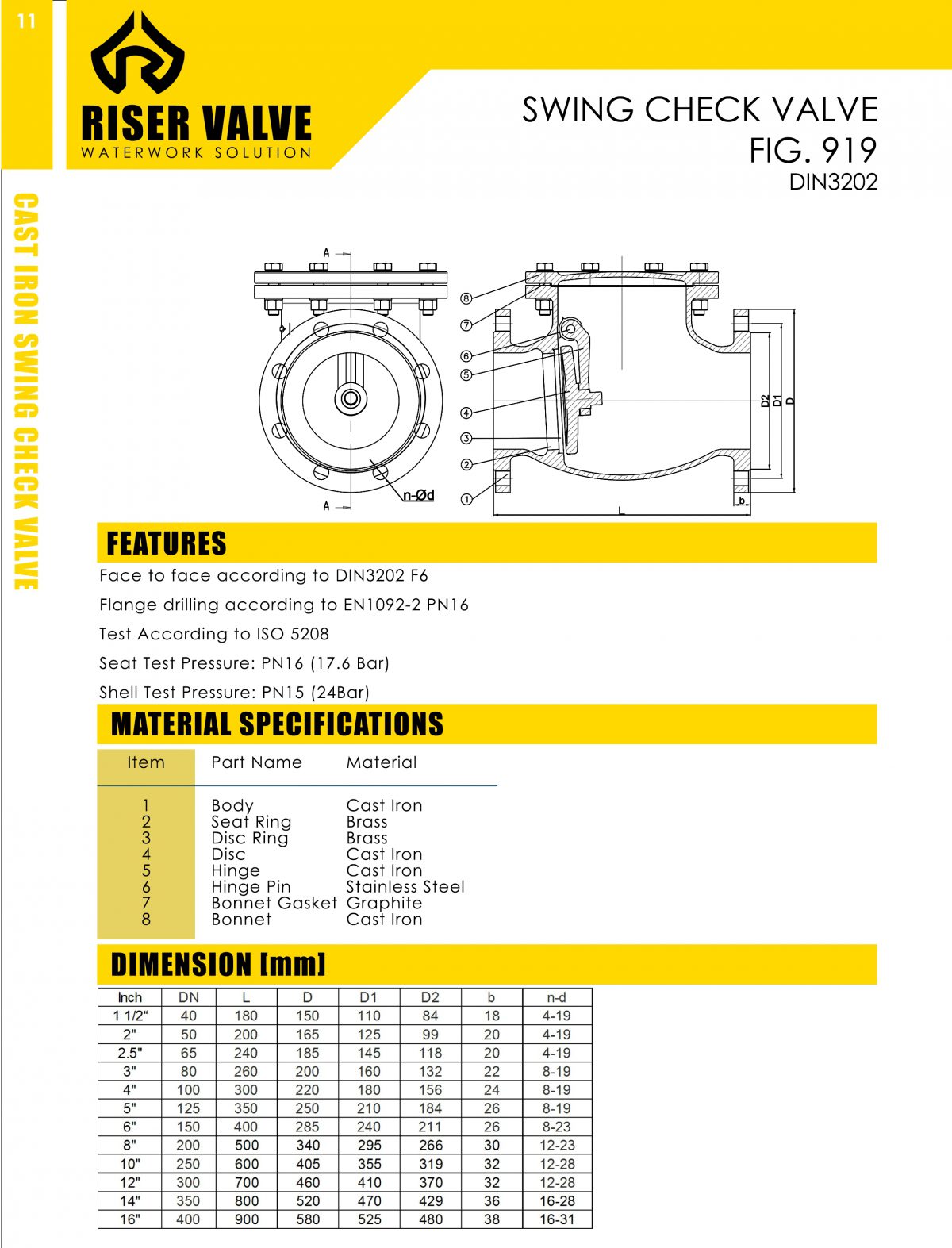 Cast Iron / Ductile Iron Valve – Riser Valve